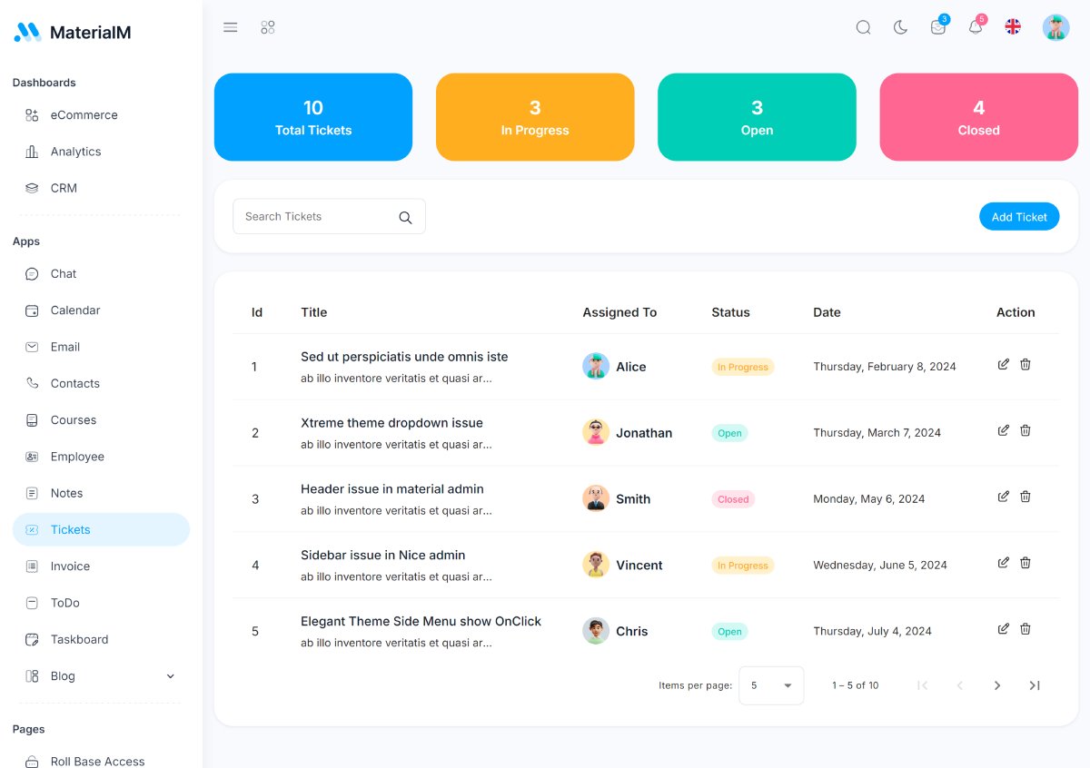 Materialm Material Angular Dashboard Template Wrappixel